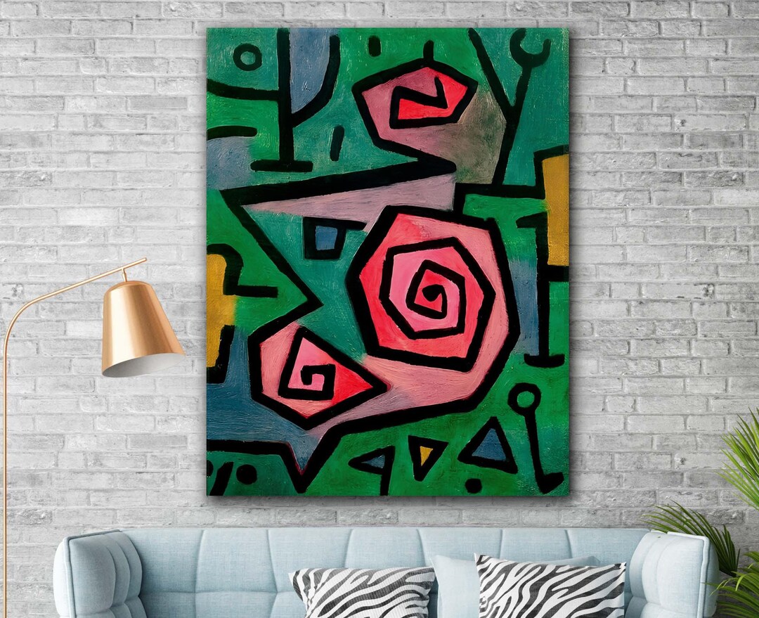 Paul Klee Heroic Roses, Paul Klee Wall Art, Klee Canvas Print, Modern ...