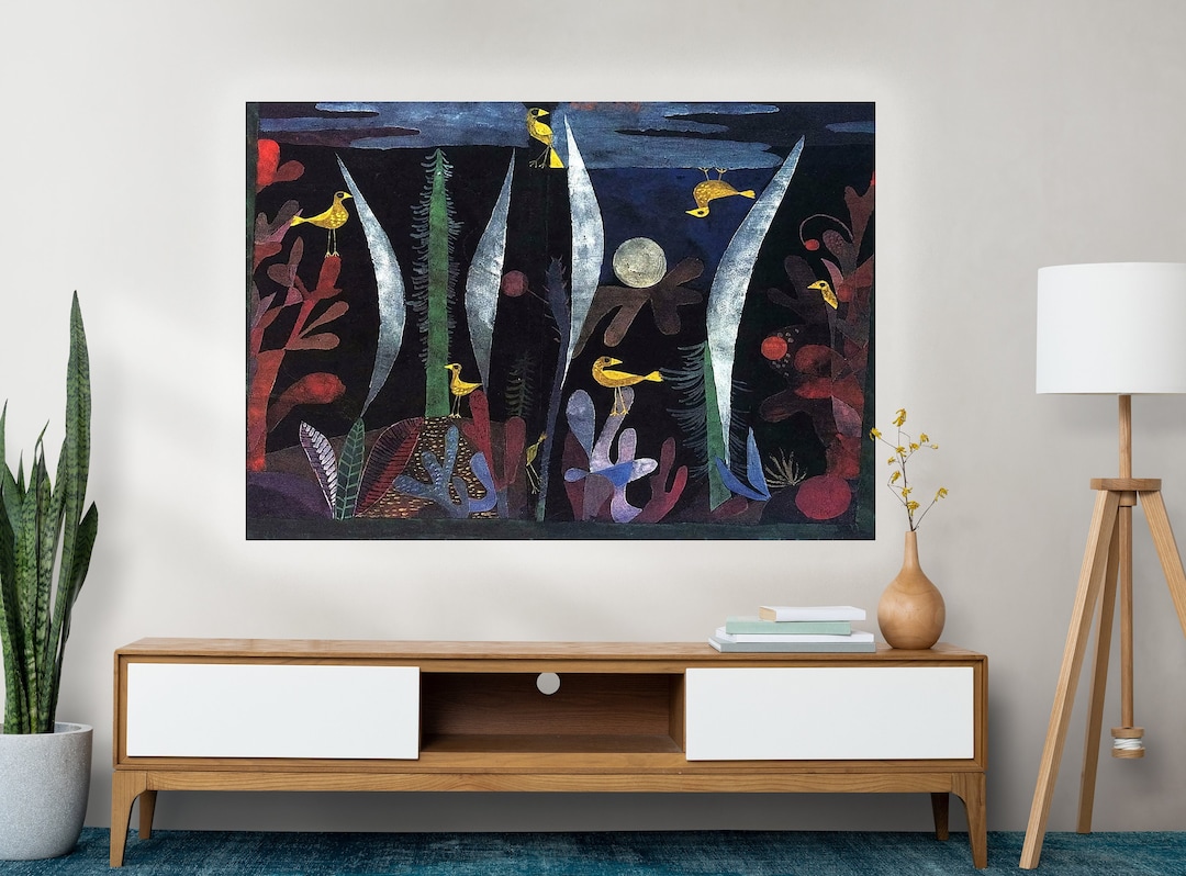 Paul Klee Landscape With Yellow Birds Print: Vintage Canvas Wall Art - Etsy