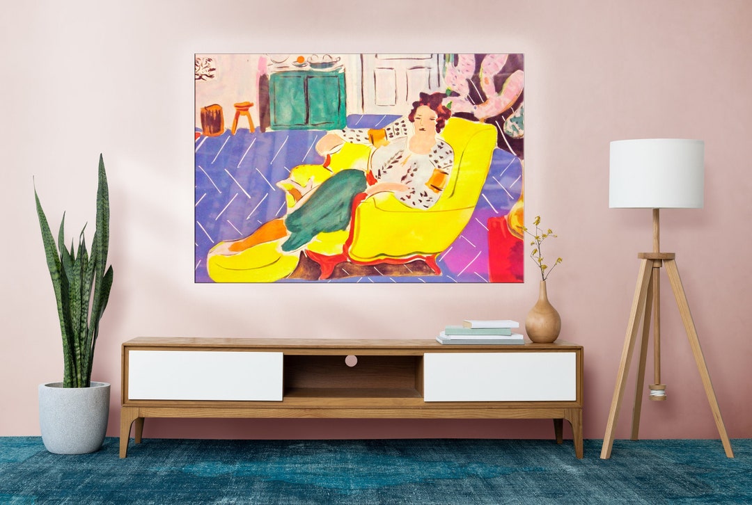 Henri Matisse, the Yellow Chair, Matisse Wall Art, Matisse Canvas Print ...