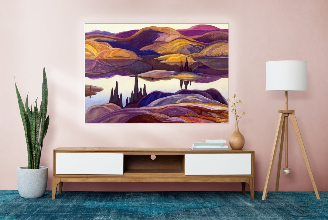 Franklin Carmichael,mirror Lake, Canvas Wall Art Mirror Lake ...