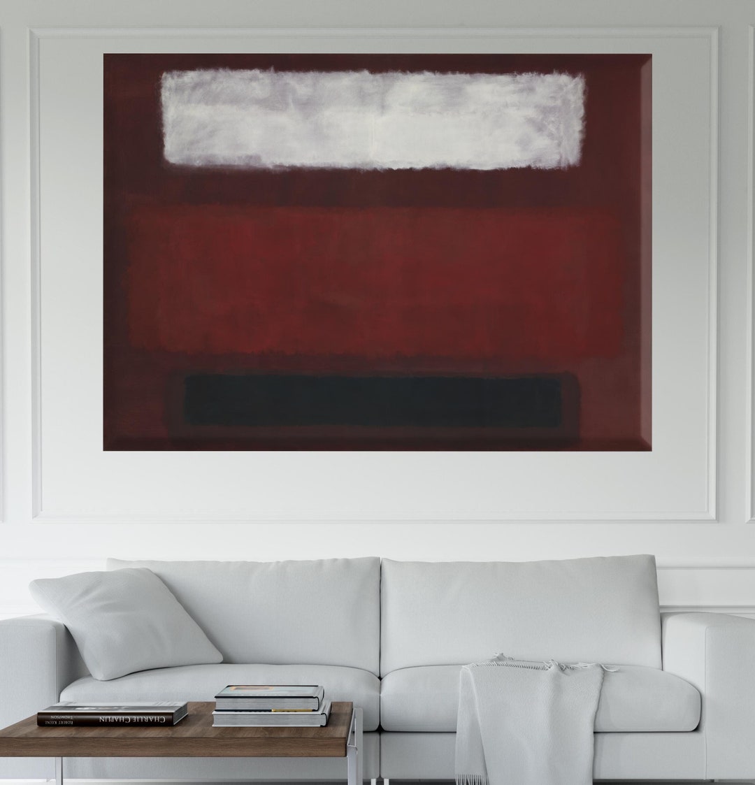 Mark Rothko, No. 9, White and Black on Wine, Rothko Wall Art, Rothko ...