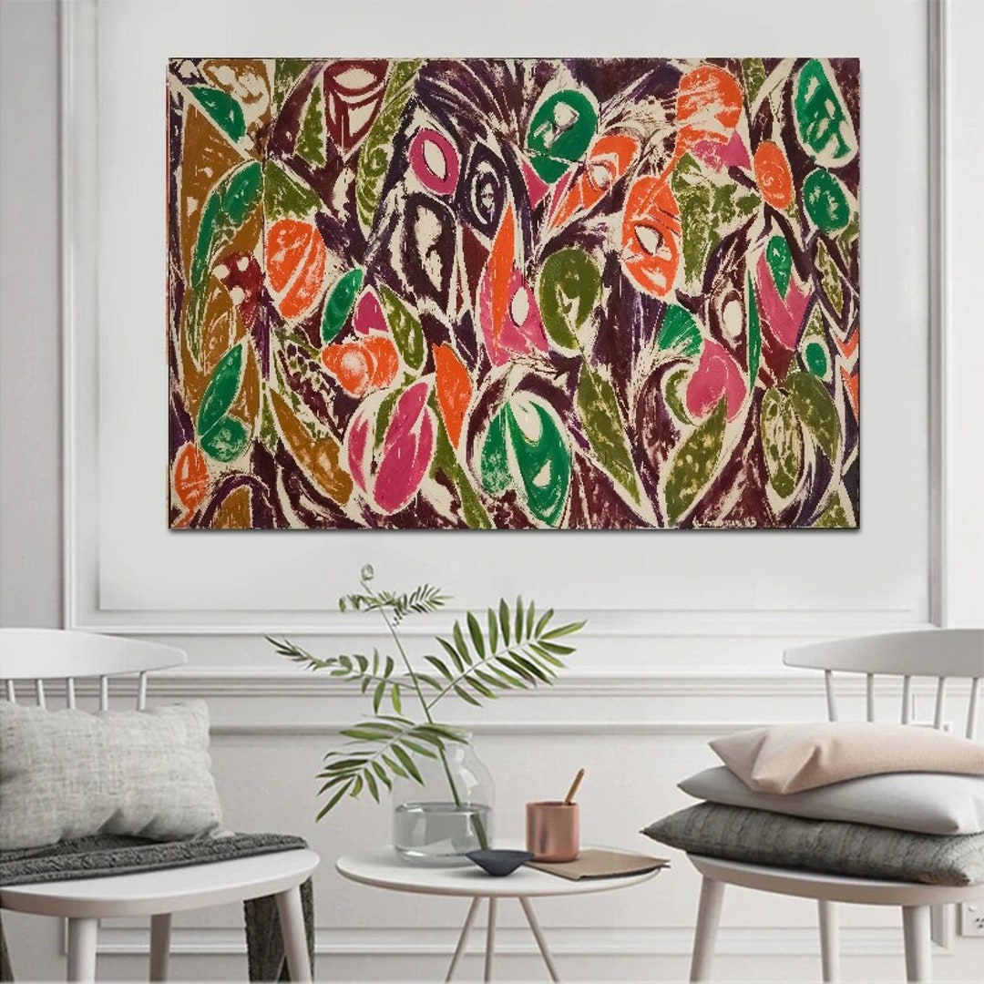 Lee Krasner Abstract Poles Canvas Print: Modern Wall Art - Etsy