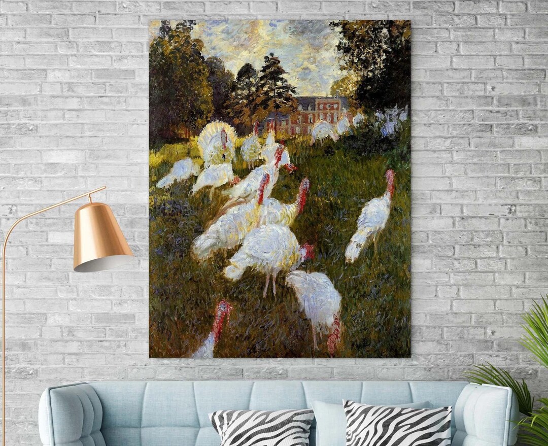Claude Monet, the Turkeys, Classic Painting, Photo Poster, Print Art ...