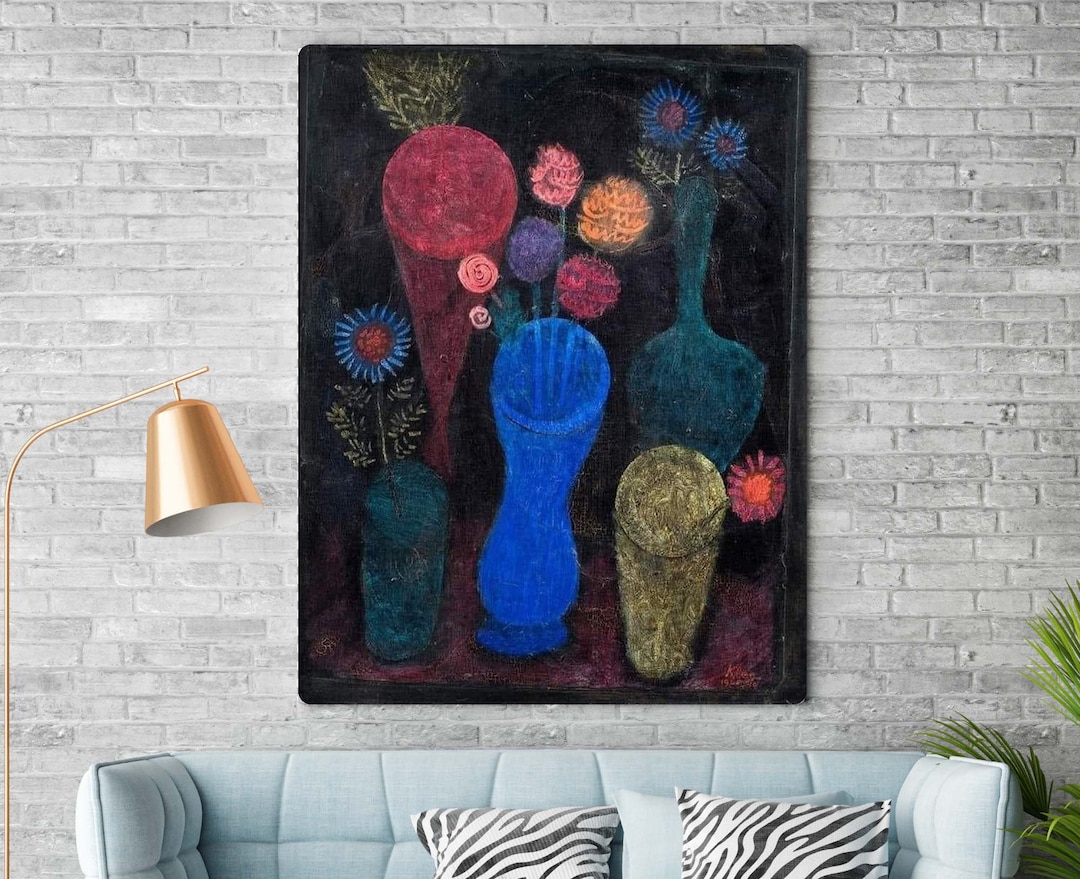 Paul Klee Flowers in Glasses, Paul Klee Wall Art, Klee Canvas Print ...