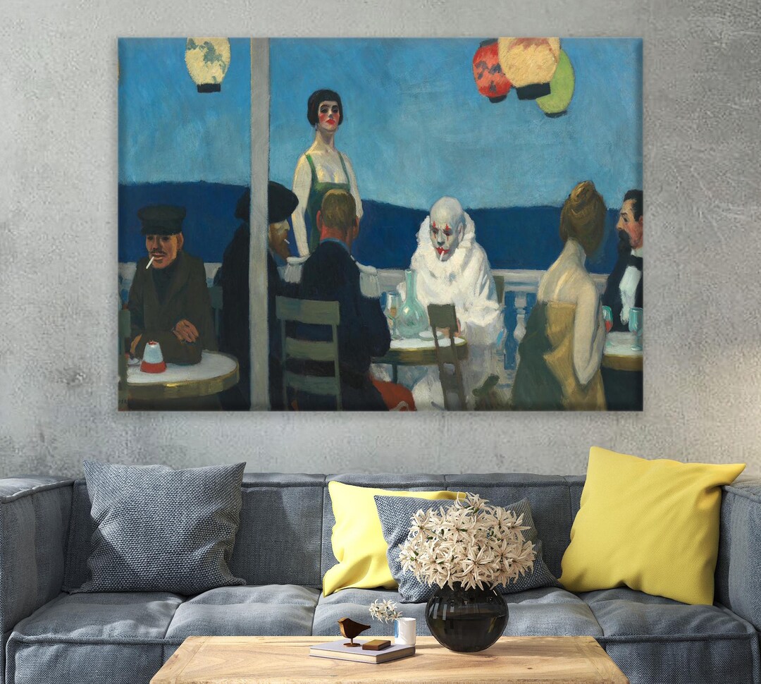 Edward Hopper, Soir Blue, Edward Hopper Wall Art, Edward Hopper Canvas ...