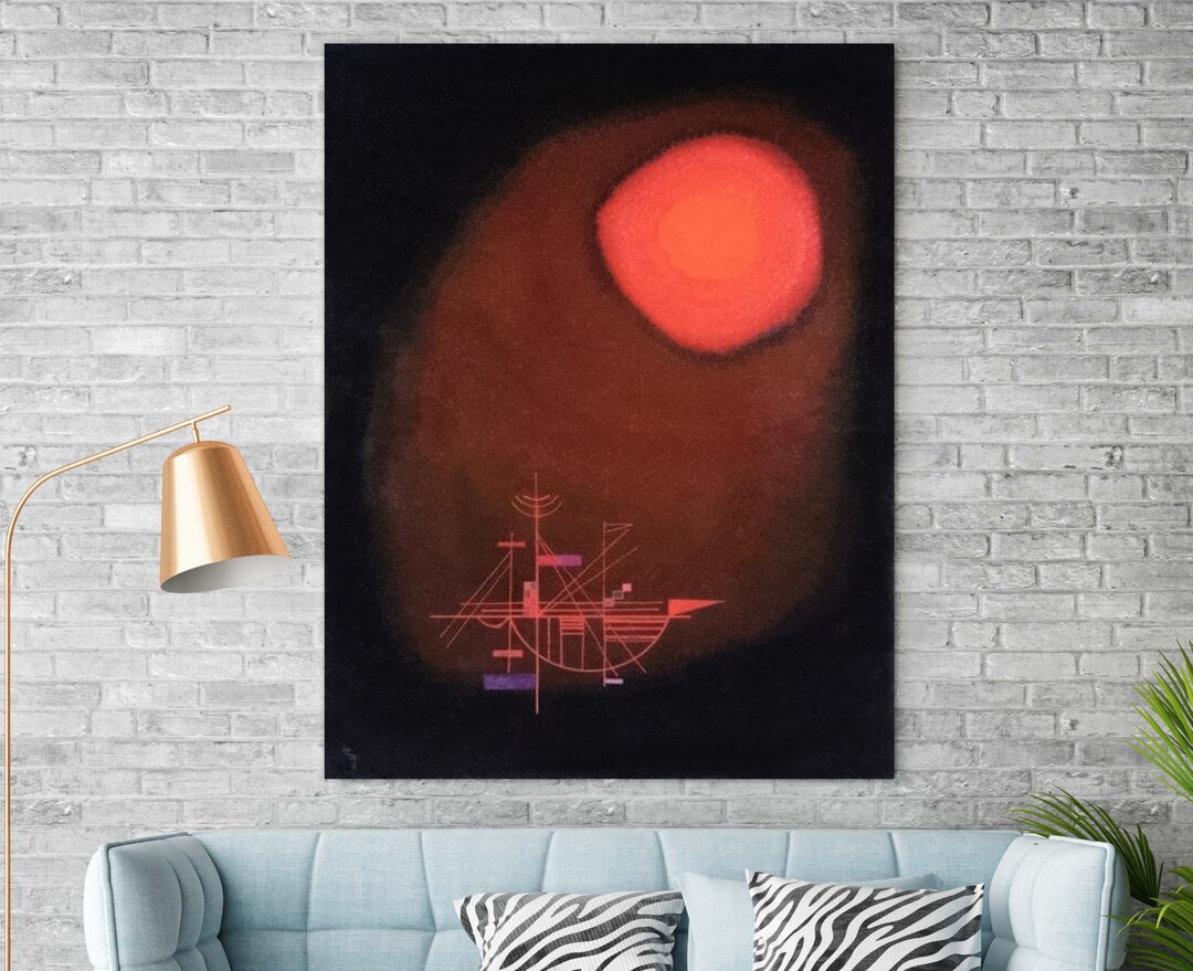 Wassily Kandinsky, Red Sun and Ship, Wassily Kandinsky Wall Art ...