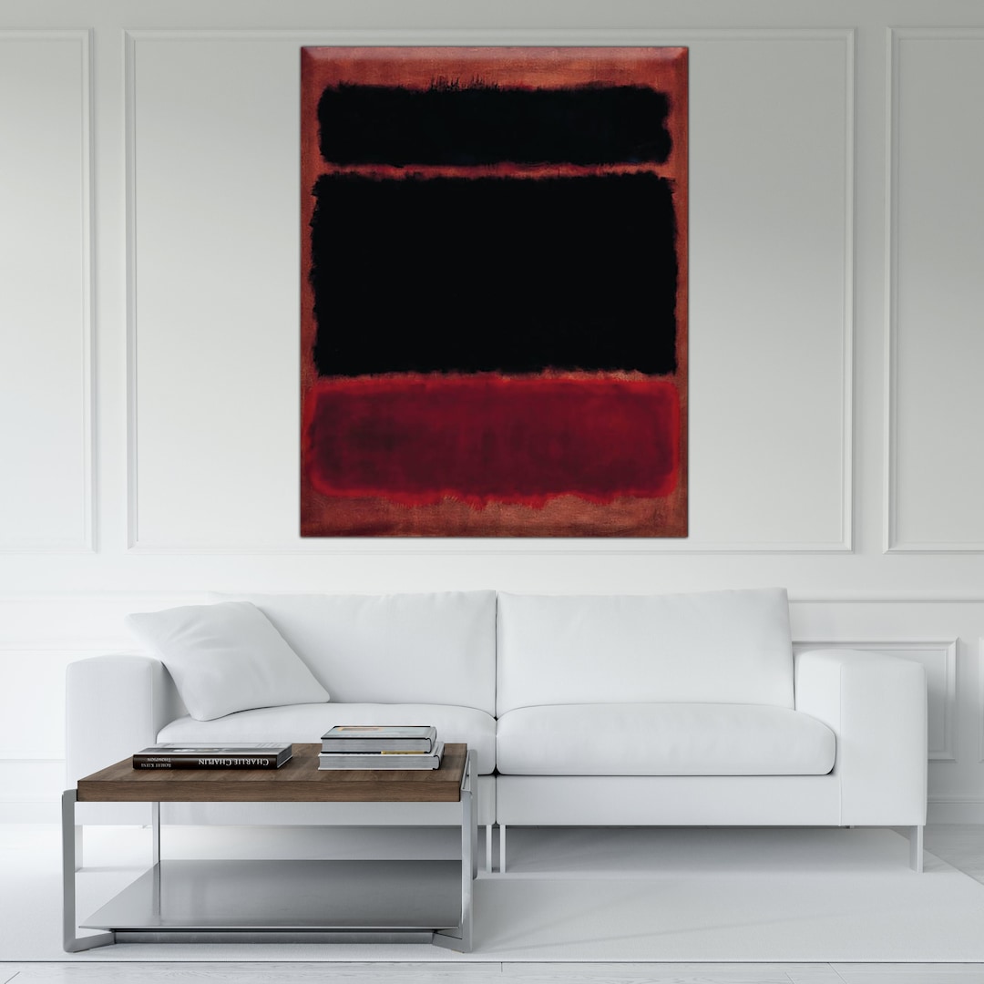 Mark Rothko:black in Deep Red, 1957 by Mark Rothko, Rothko Print ...