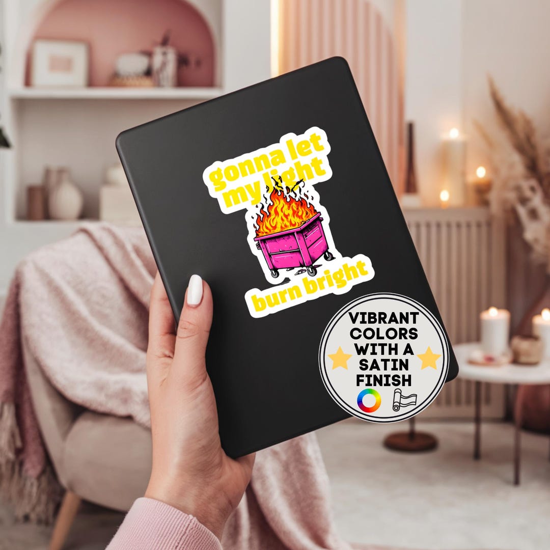 Dumpster Fire Sticker, Gen Z Meme, Funny Laptop Decal - Etsy