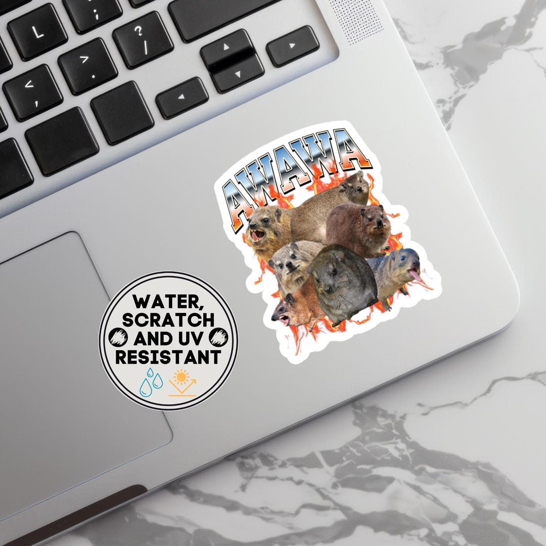 Sticker Funnies Rock Hyrax Meme Sticker for Gifted Book Sticker, Wawa ...