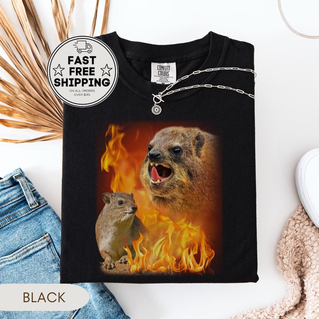 Funny Rock Hyrax Meme Tee, Bootleg Graphic Shirt - Etsy