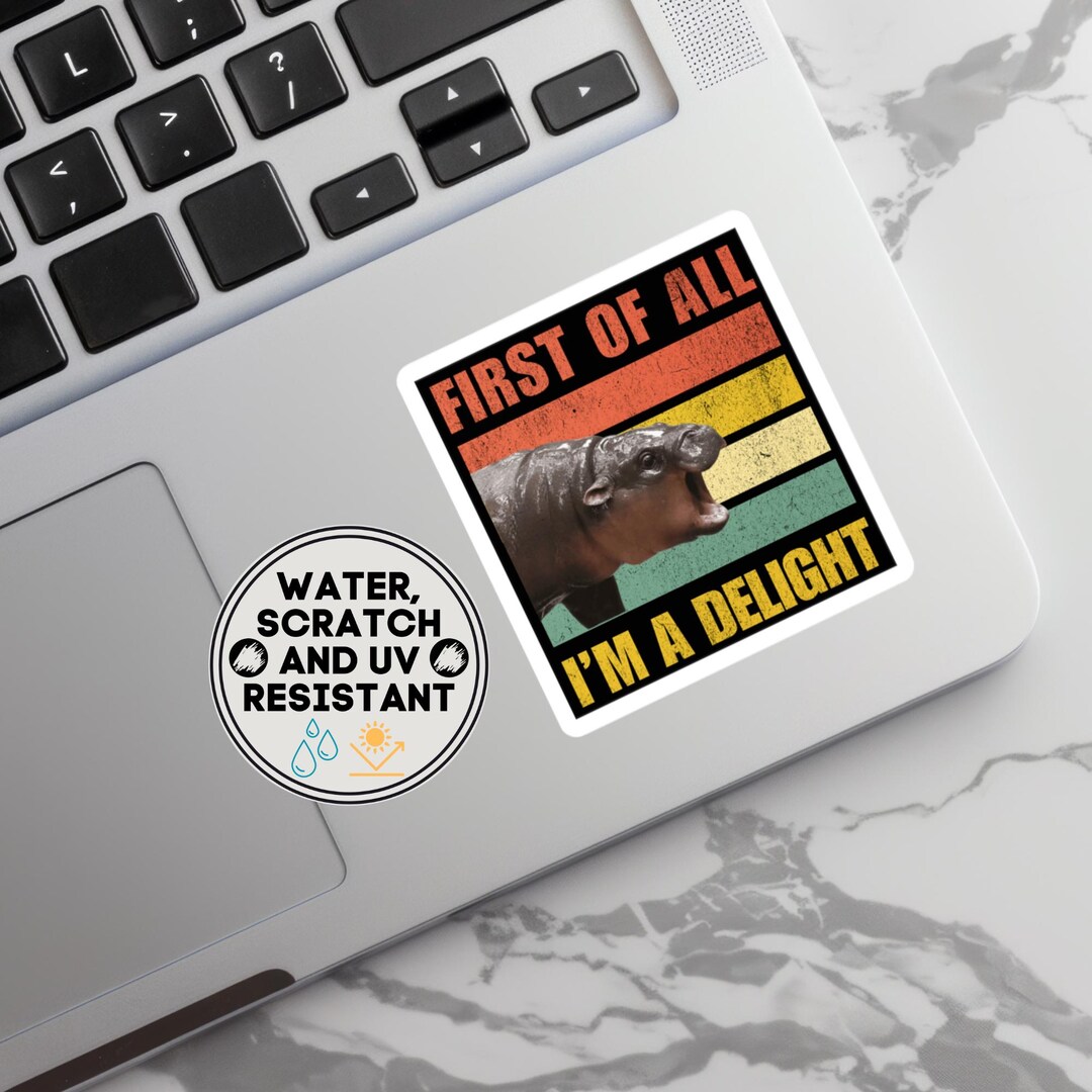 Sticker Funnies Moodeng Meme Sticker for Gifted Book Sticker, Sticker ...