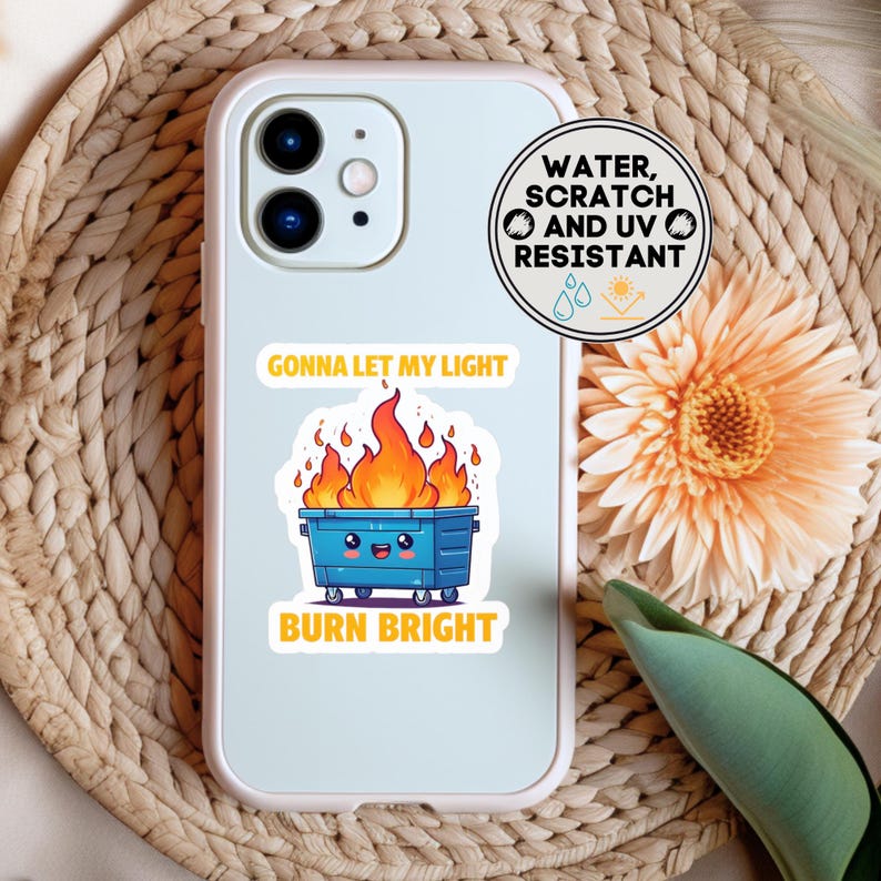 Dumpster Fire Sticker, Gen Z Meme, Laptop, Water Bottle - Etsy