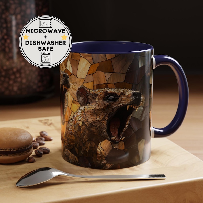 Rock Hyrax Screaming Stained Glass Style Mug, Animal Lover Gift ...