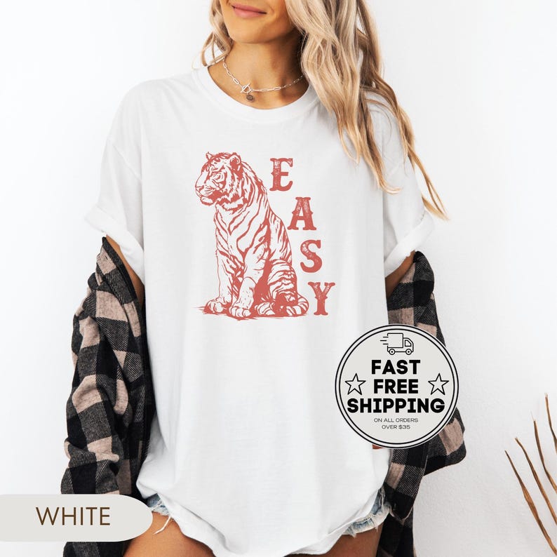 Easy Tiger Retro Graphic Tee, Vintage 90s Style Shirt - Etsy