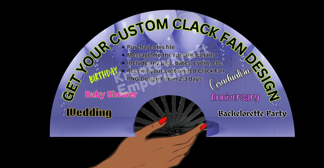 Custom Clack Fan Template: Personalized Design (PNG Digital Download ...