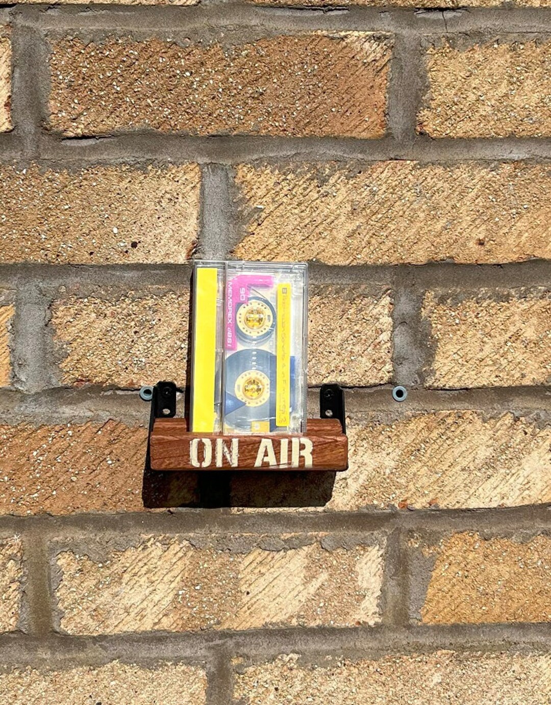 Tapedex Dark Colour Wooden Audio Tape Shelf With Optional Text, Disc ...