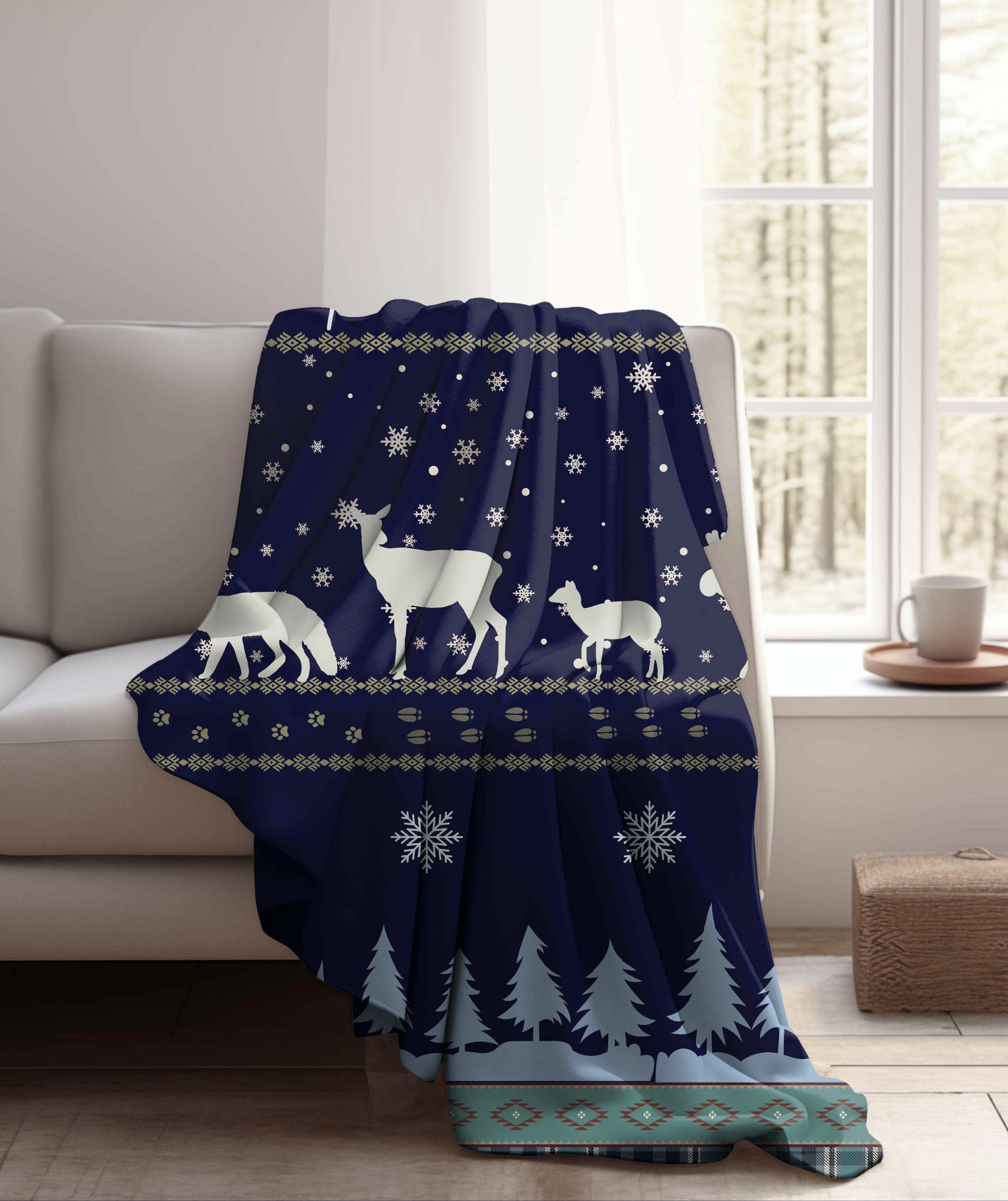 50x60 Sherpa Blanket, God's Hand is in All Creatures, Cozy Throw Fleece ...