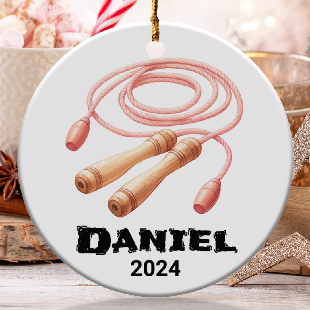 Personalized Jump Rope Ornament Custom Name Year Christmas Decor Unique ...