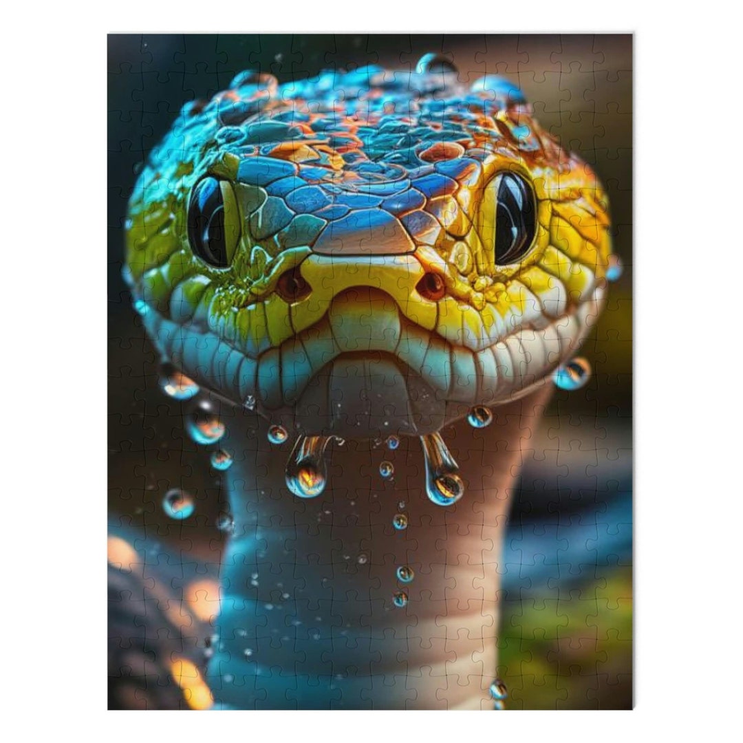 1000 Piece Jigsaw Puzzle Stunning Snake Face Design Challenging ...
