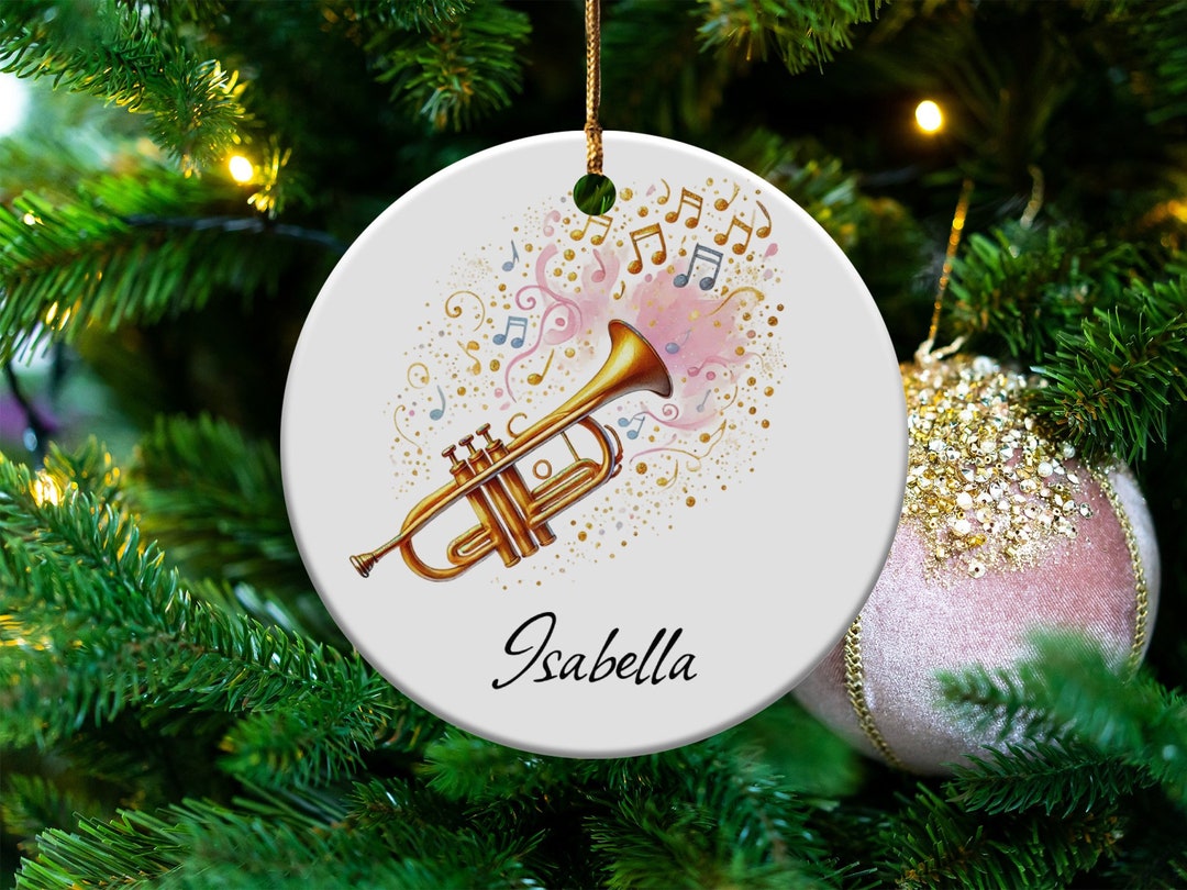 Custtom Trumpet Christmas Ornament Music Notes Tree Decoration, Musical ...