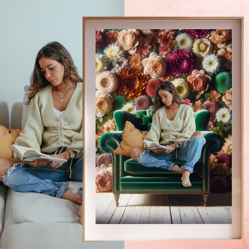 Personalized Gift for Mom Custom Portrait From Photo Digital Art ...