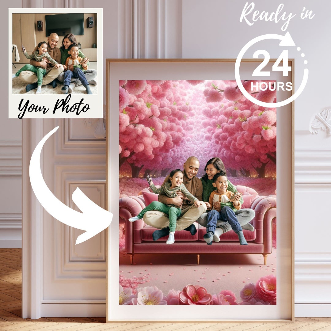 Custom Family Portrait Photo Editing Backgrounds - Personalized Mothers ...