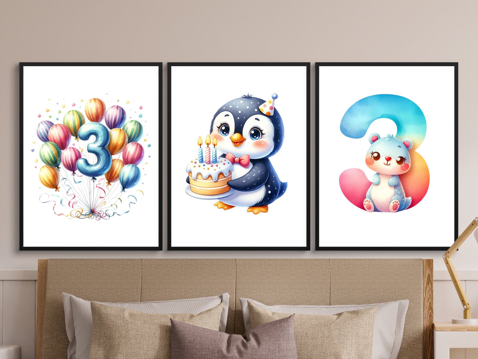3rd Birthday PNG Bundle, Third Birthday Girl and Boy Clipart, Birthday ...