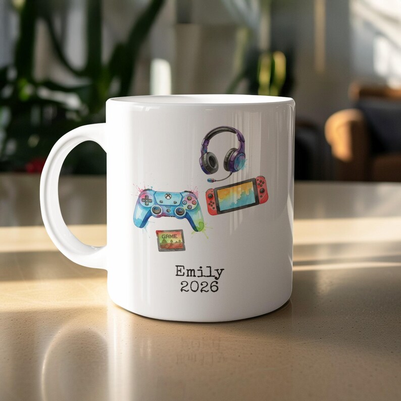 Personalized Gamer Mug, Custom Name and Year, Gaming Gift, Gaming ...