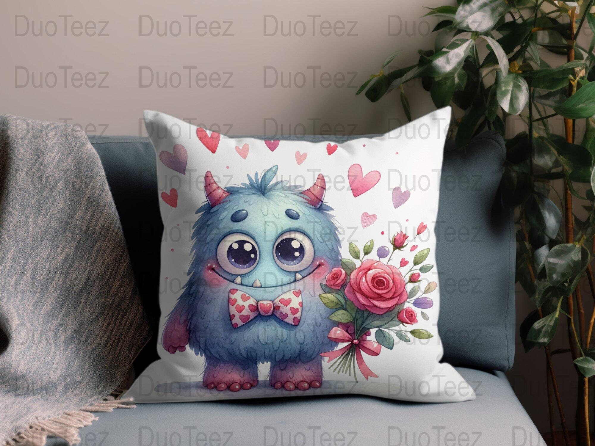 Valentines Day Cute Monsters Clipart Bundle, Digital Download ...