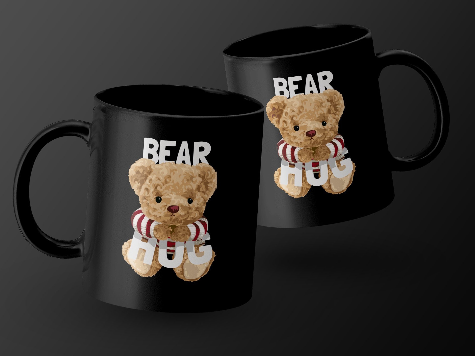 Cute Teddy Bear Hug Mug, Adorable Bear Coffee Mug, Unique Gift Idea for ...
