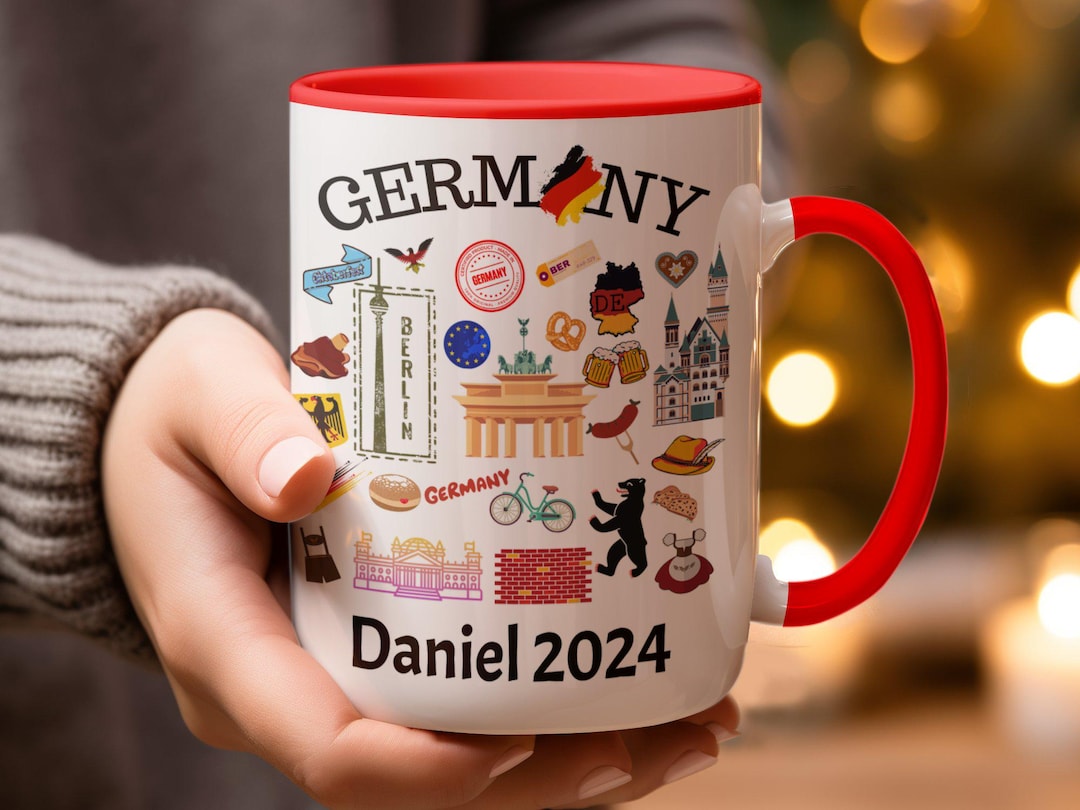 Germany Souvenir Mug Personalized Name and Date Coffee Cup Travel Gift ...
