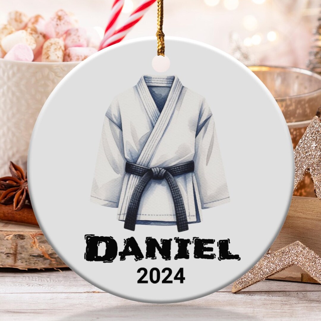 Custom Karate Gi Ornament, Personalized Name and Year, Perfect Martial ...