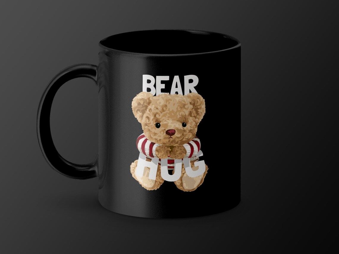Cute Teddy Bear Hug Mug, Adorable Bear Coffee Mug, Unique Gift Idea for ...