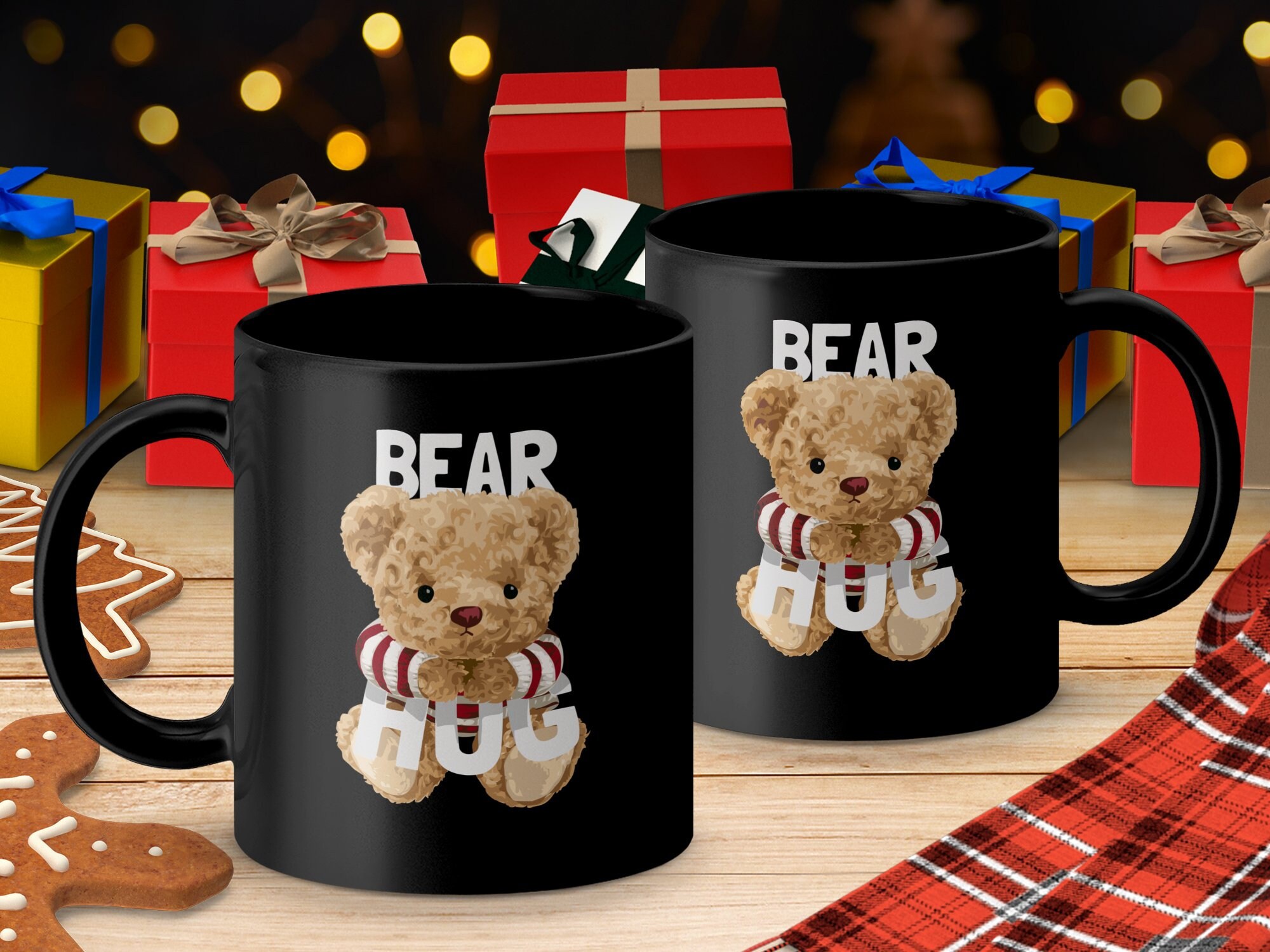 Cute Teddy Bear Hug Mug, Adorable Bear Coffee Mug, Unique Gift Idea for Her, Cozy Hot Drink Mug ...