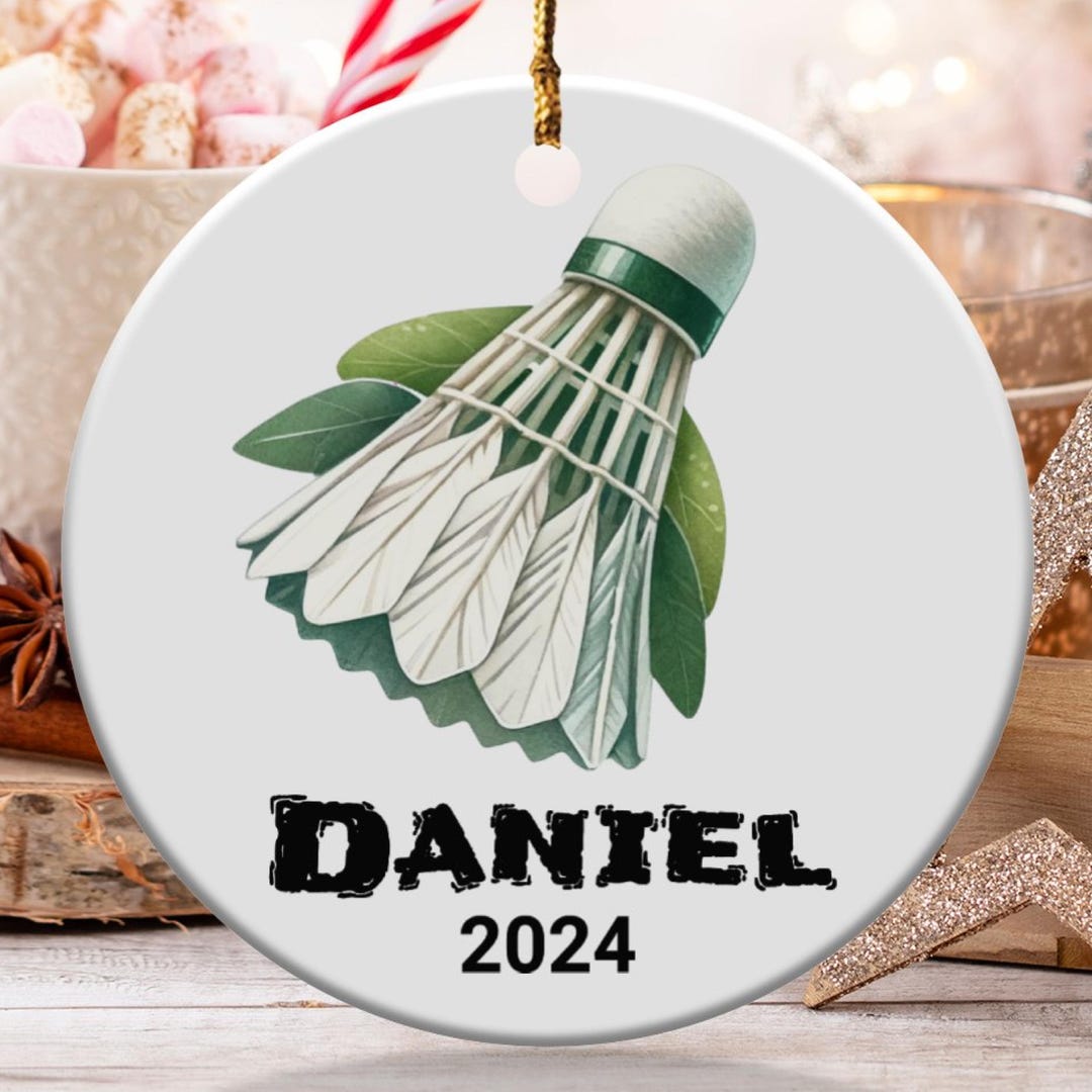 Personalized Badminton Ornament Custom Name and Year 2024 Gift for ...
