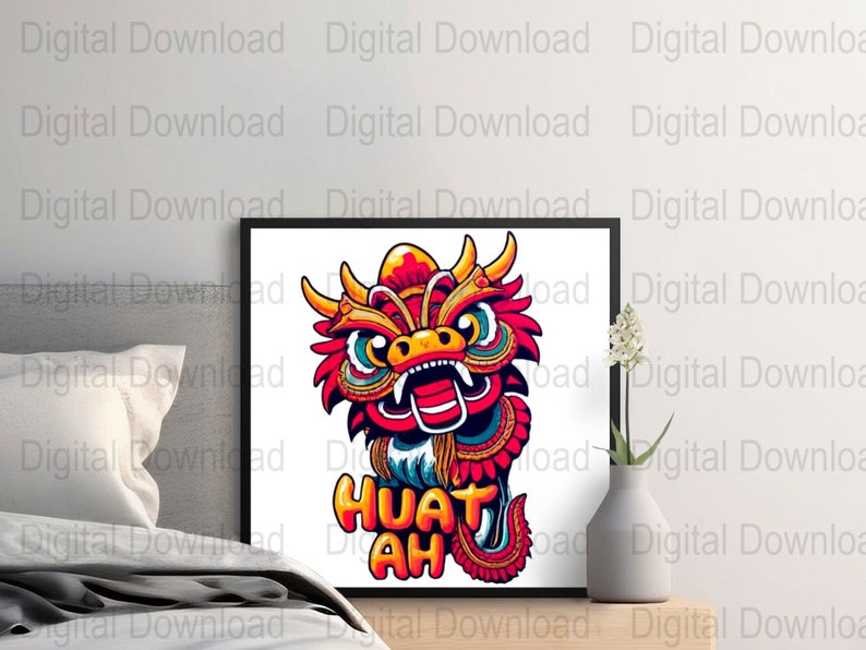 Chinese Dragon Huat Ah Means Prosperity SVG, PNG, JPEG, Eps, Pdf ...