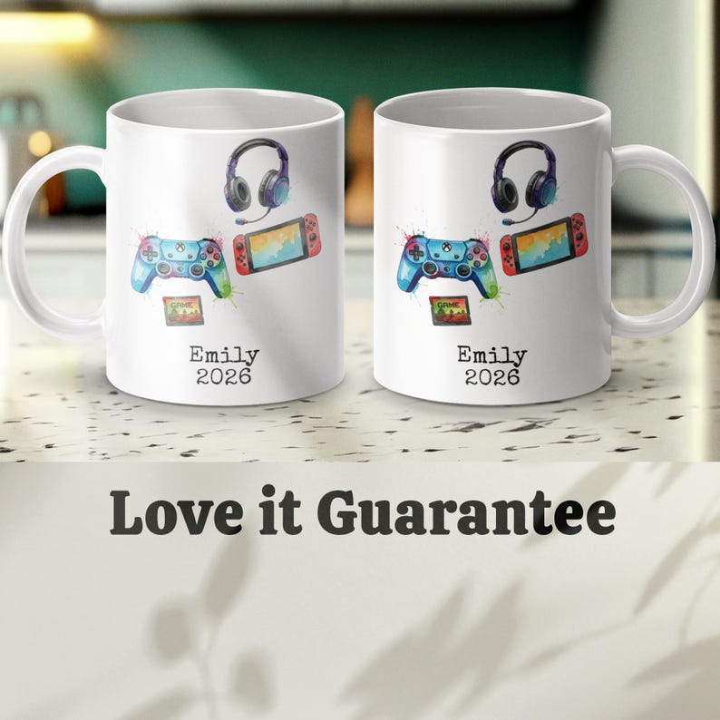 Personalized Gamer Mug, Custom Name and Year, Gaming Gift, Gaming ...