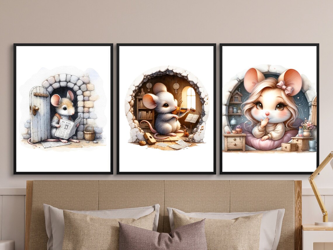 Mouse Clipart Bundle, Mouse Hole PNG Pack, Mice Clip Art, Mouse PNG ...