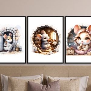 Mouse Clipart Bundle, Mouse Hole PNG Pack, Mice Clip Art, Mouse PNG ...