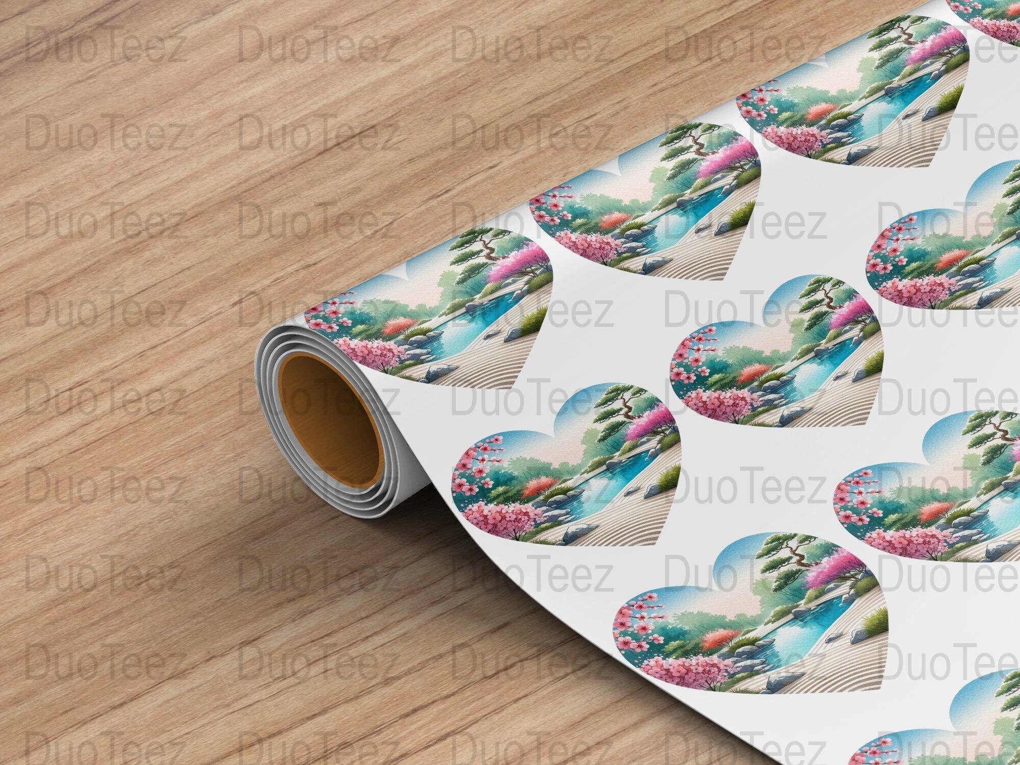 Heart SVG, PNG Clipart Japanese Garden Heart Digital Image, Zen Garden ...