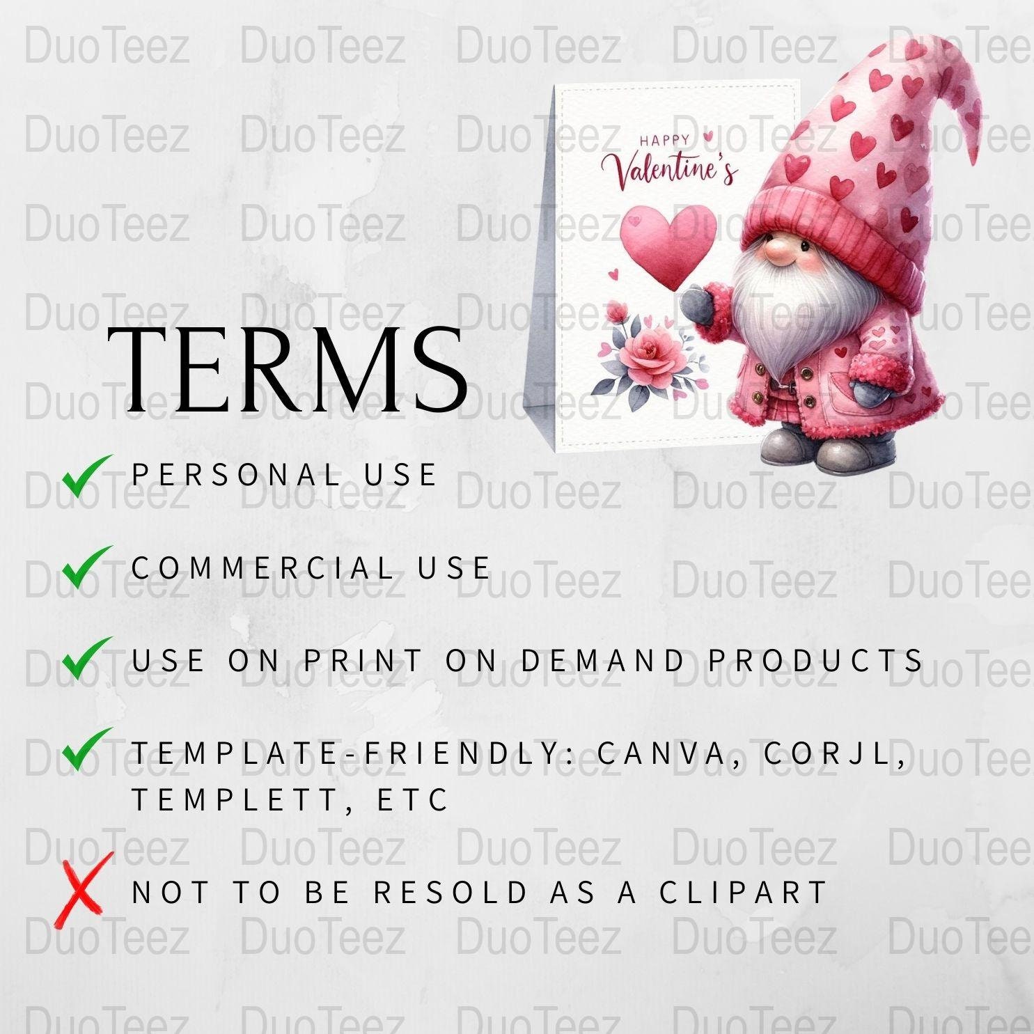 Valentines Day Gnome Clipart Bundle, Valentines Gnomes, Valentines ...