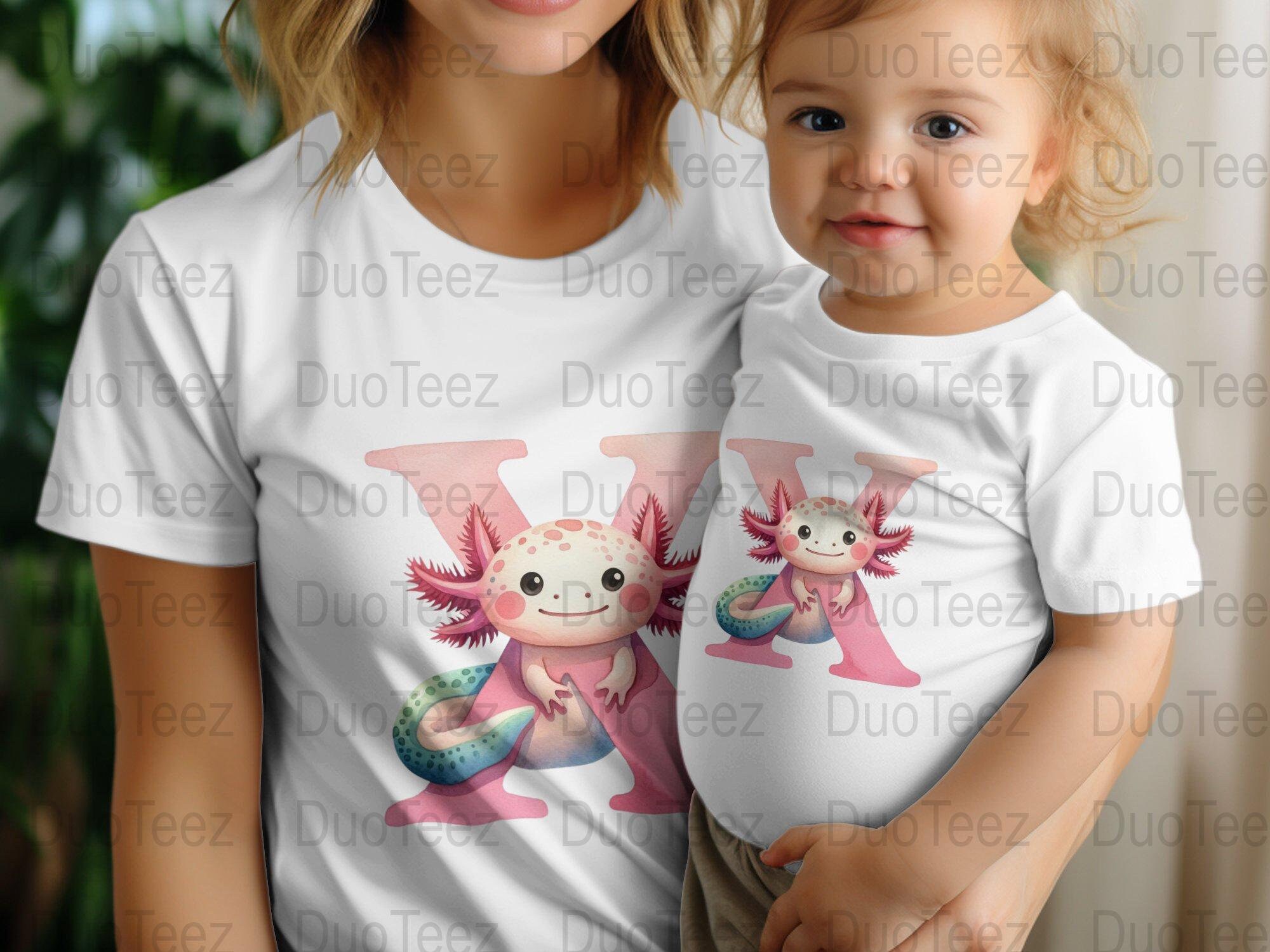 Cute Axolotl Alphabet Letter X Digital Art, Pink Nursery Decor ...