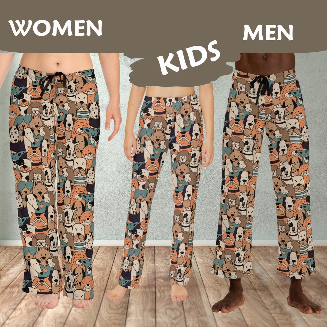 Family Matching Pajama Pants - Dog Pajamas for Women, Men, Boys and ...