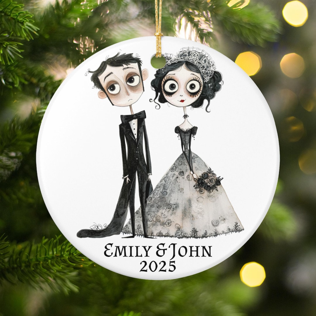 Custom Corpse Bride Ornament, Personalized Wedding Ornament, Gothic ...