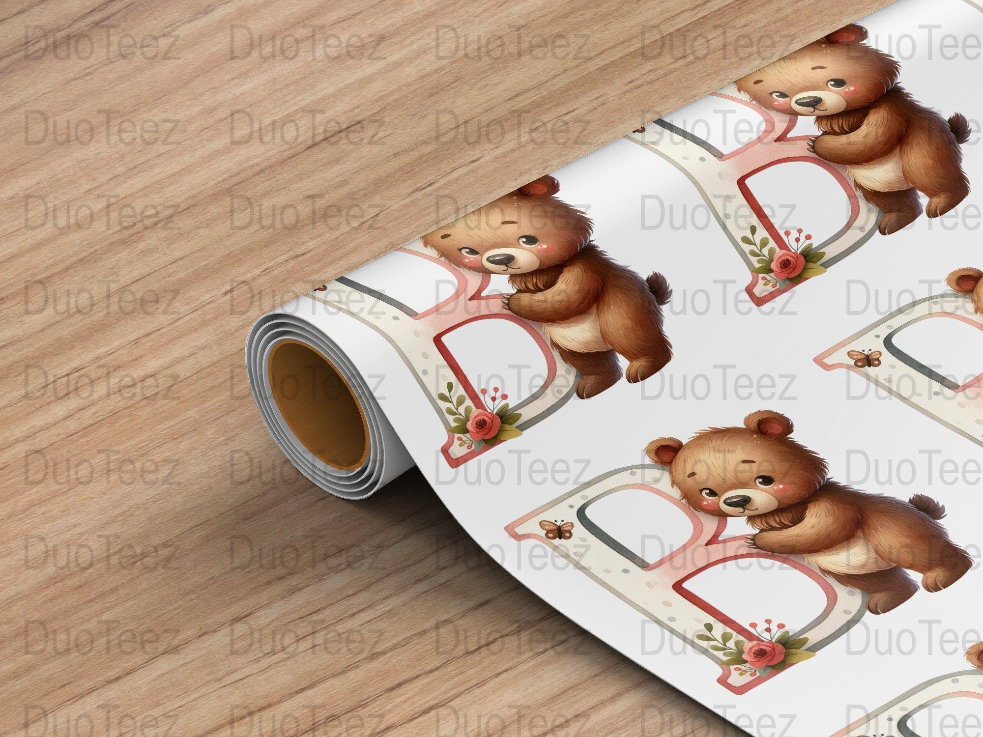 Bear Alphabet Letter B Clipart SVG Nursery Wall Art, Digital Download ...