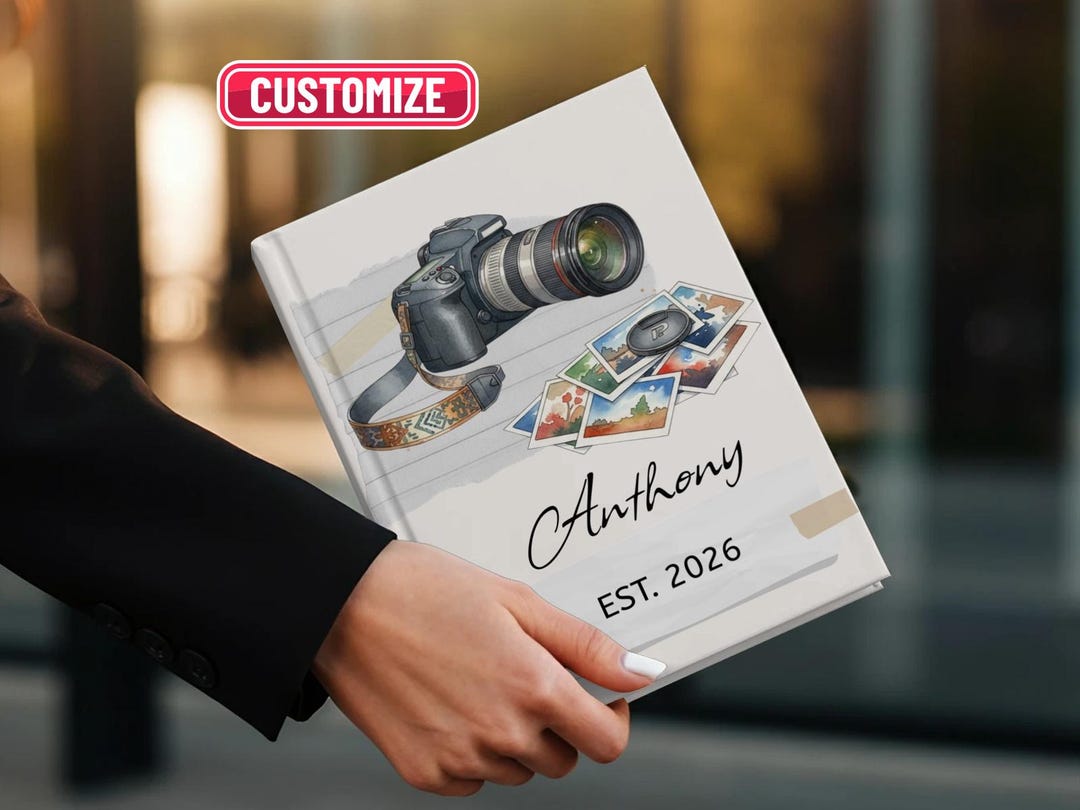 Personalized Photographer Journal, Custom Camera Notebook, Photography ...