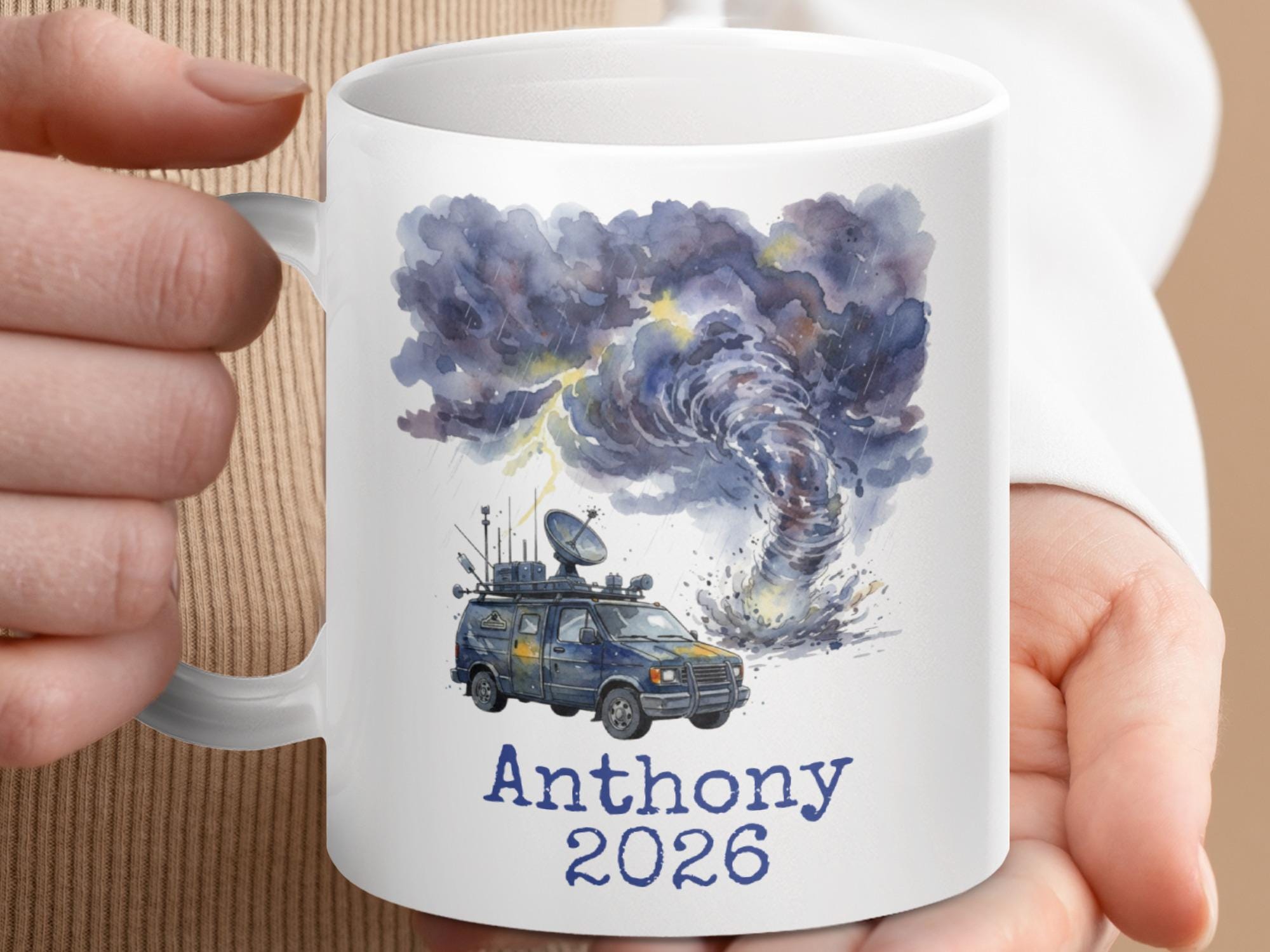 Storm Chaser Van Mug, Personalized Meteorology Gift, Future ...