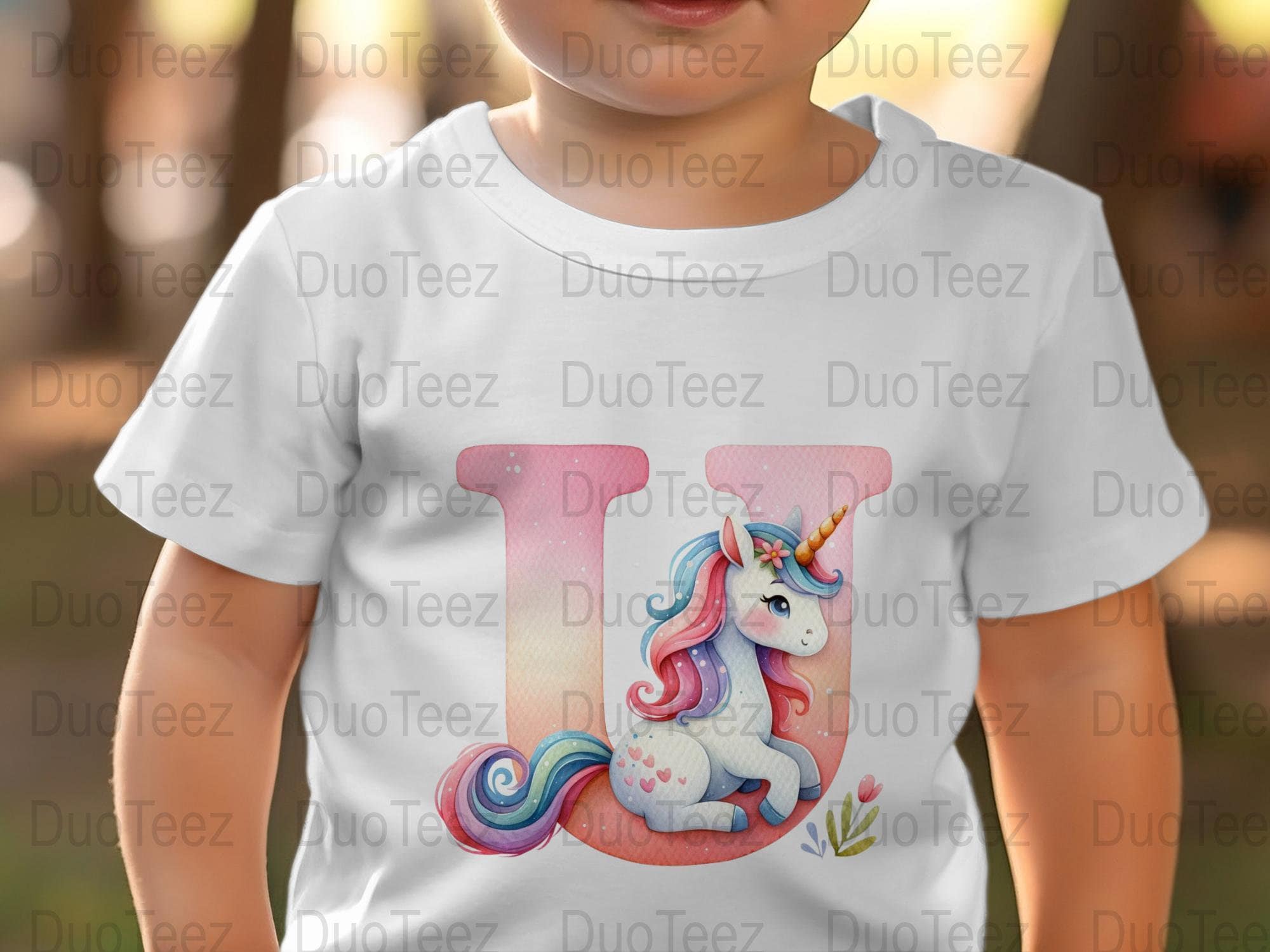 Watercolor Unicorn Letter U Clipart, Cute Unicorn Digital Download ...