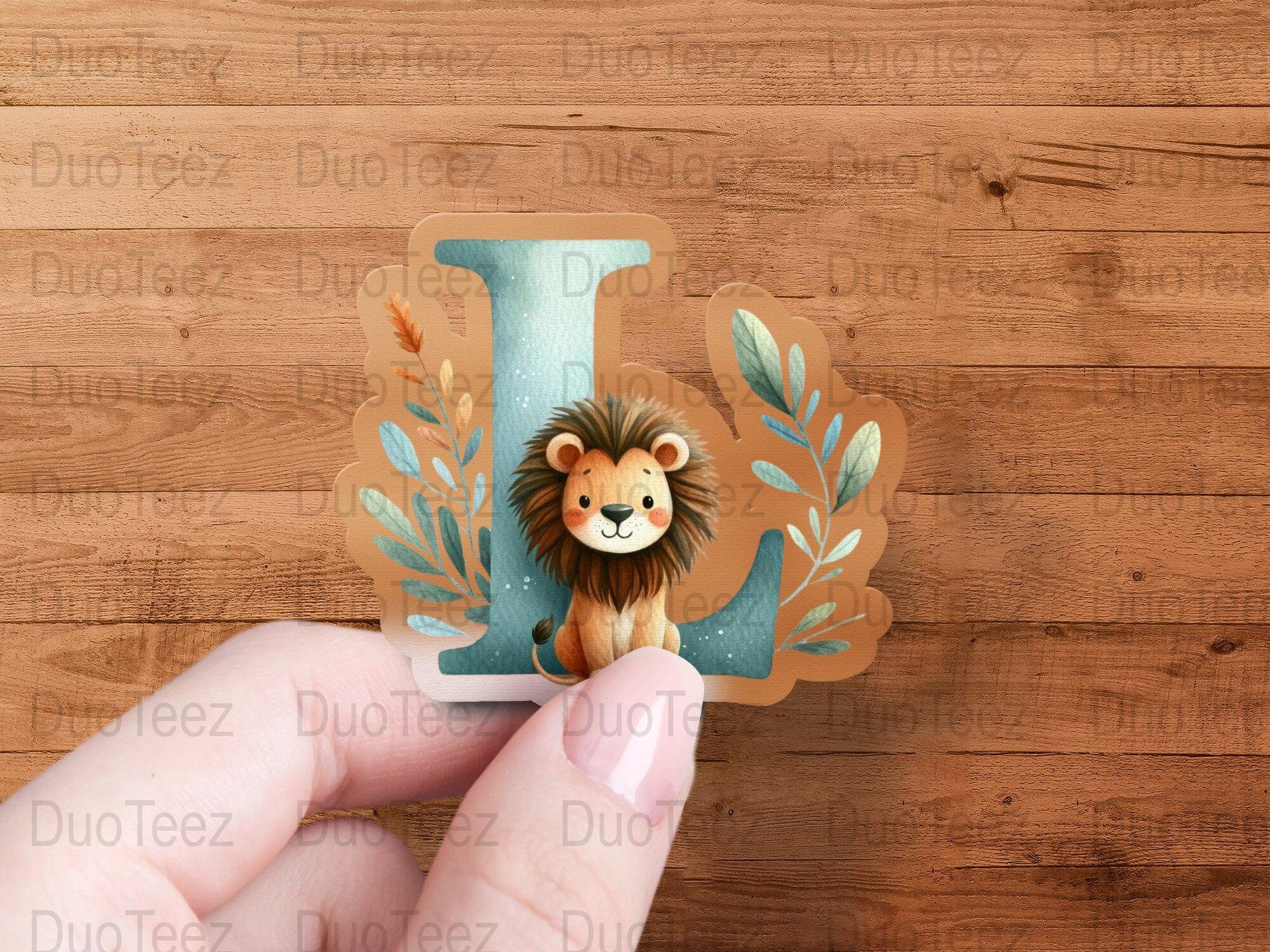 Cute Lion Alphabet Letter L Nursery Wall Art, Baby Room Decor, Digital ...