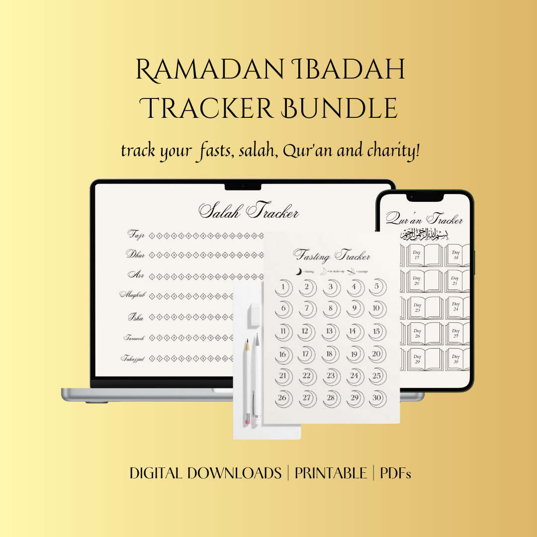 Ramadan Habit Tracker, Salah Tracker, Qur'an Reading Tracker, Surah ...